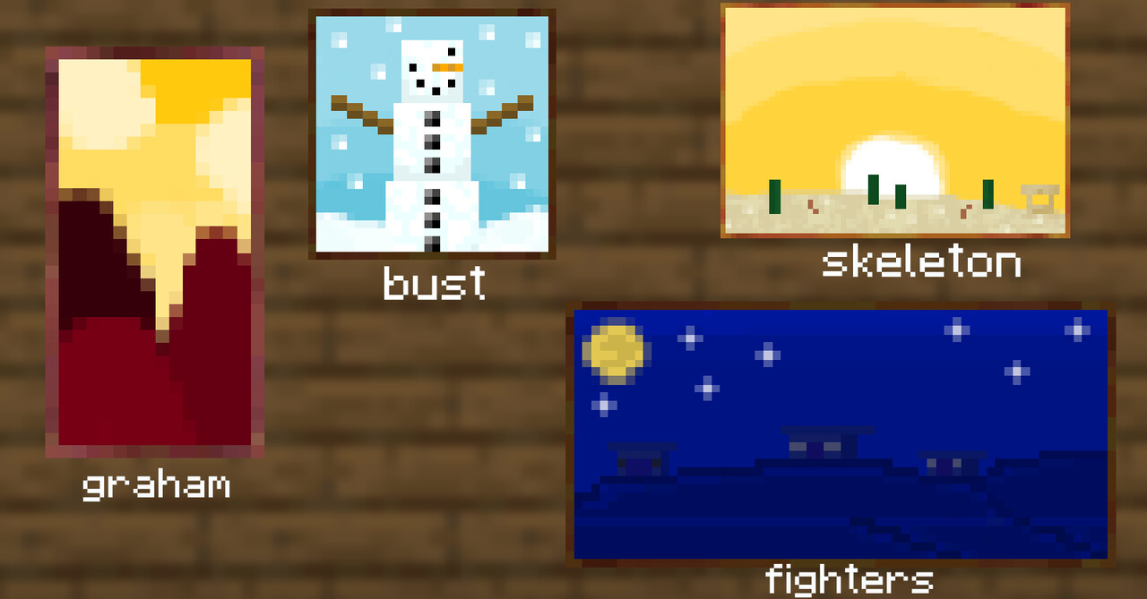 Pixel Paints V2 (Better Minecraft Paintings) (Java + Bedrock Texture ...