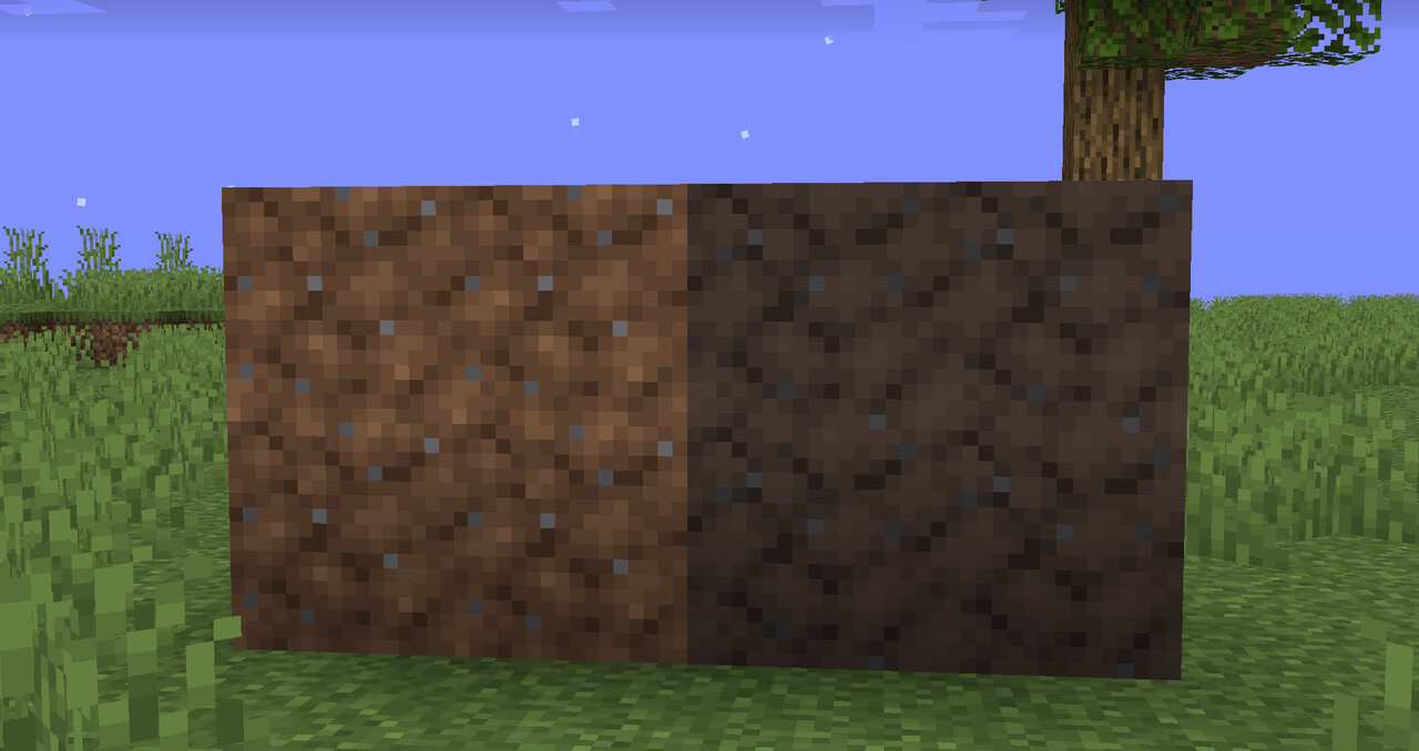 Retextured Dirt and Grass Minecraft Texture Pack