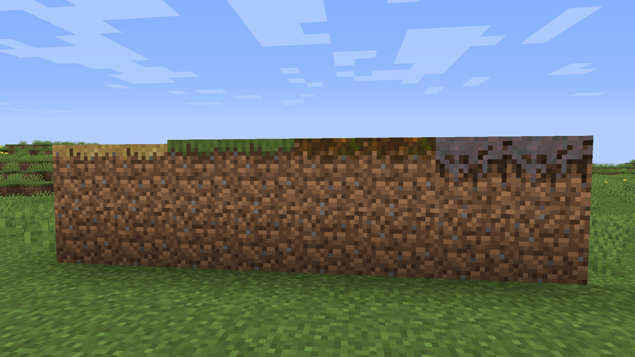 Retextured Dirt and Grass Minecraft Texture Pack