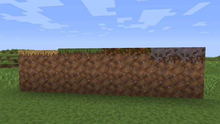 Retextured Dirt and Grass Minecraft Texture Pack
