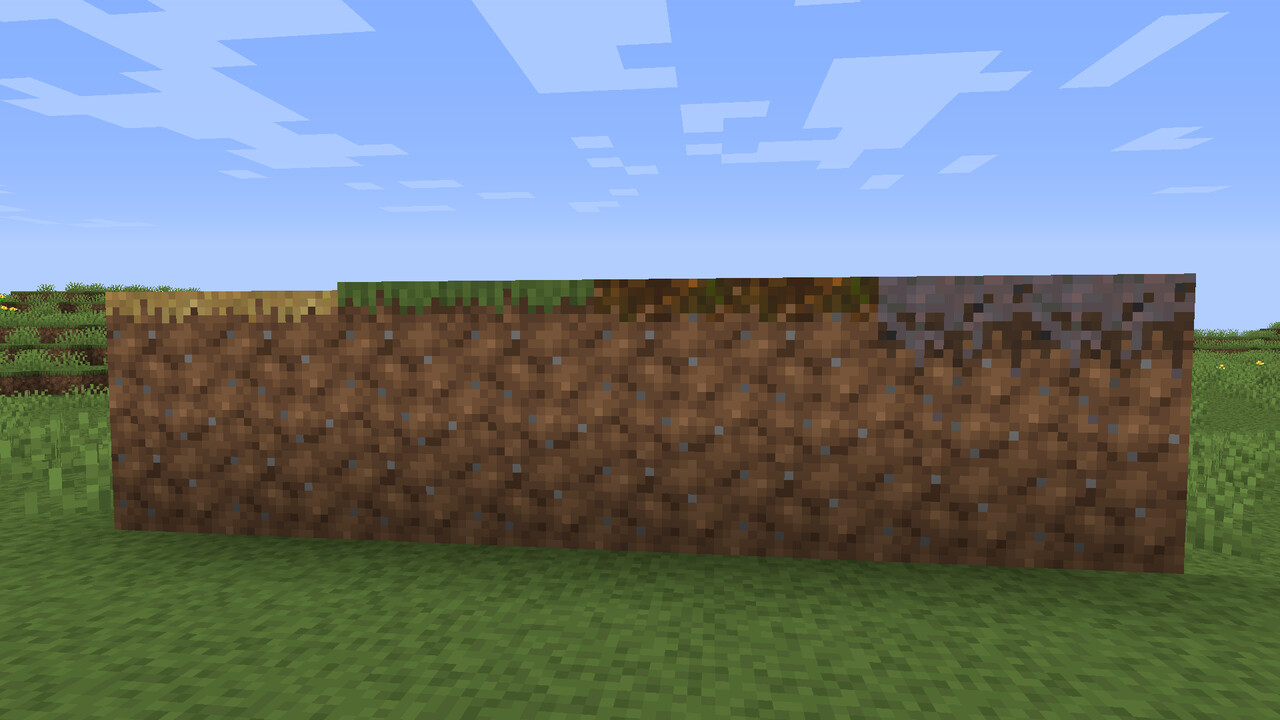Retextured Dirt and Grass Minecraft Texture Pack