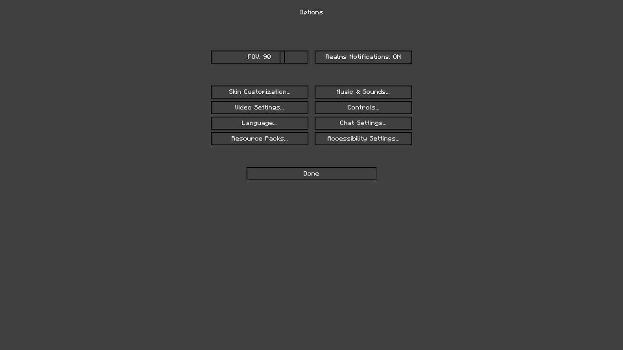Clean Menus Minecraft Texture Pack