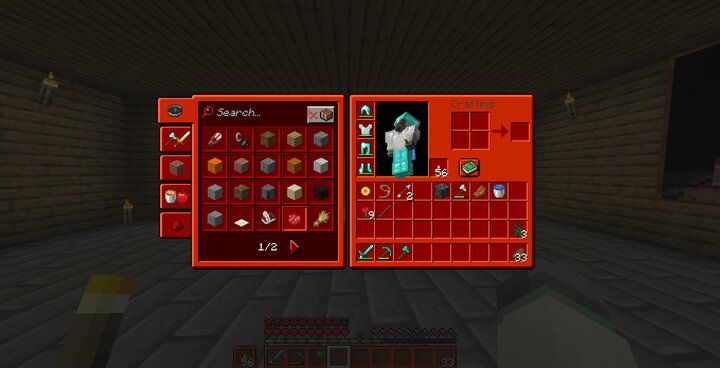 Red GUI Minecraft Texture Pack