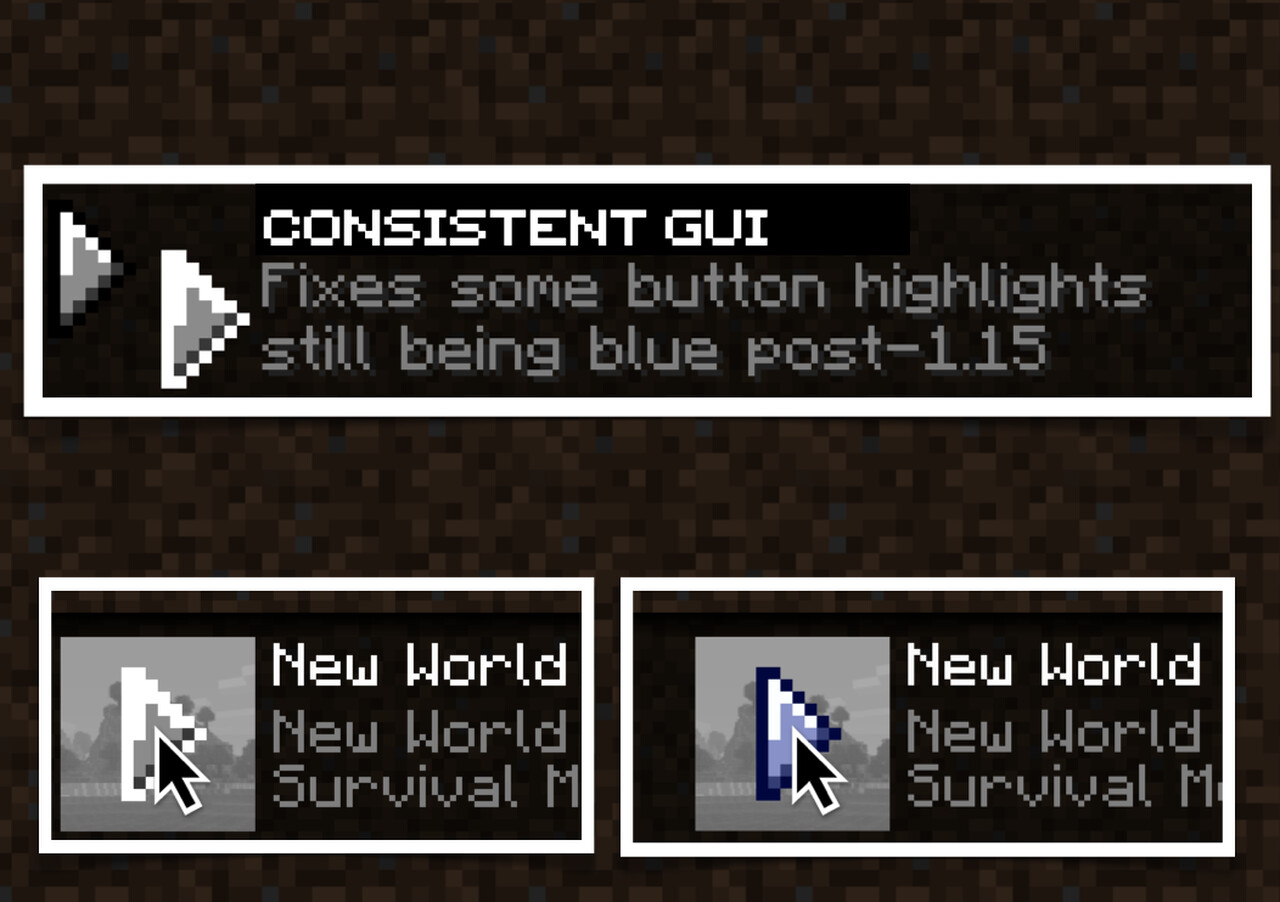 Consistent GUI Minecraft Texture Pack