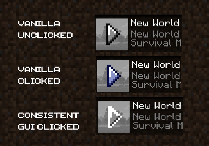 Consistent GUI Minecraft Texture Pack