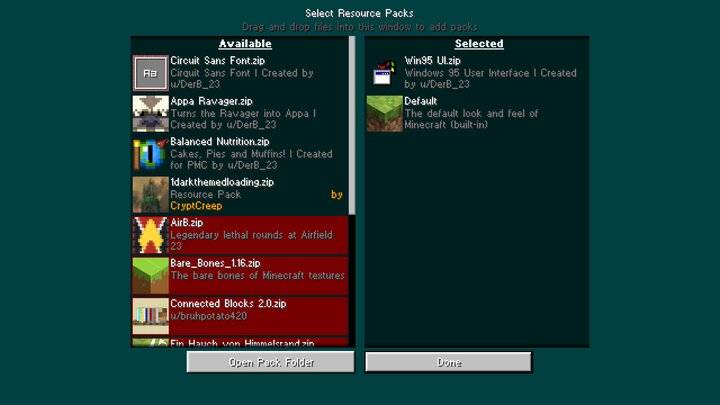 Windows 95 User Interface Minecraft Texture Pack