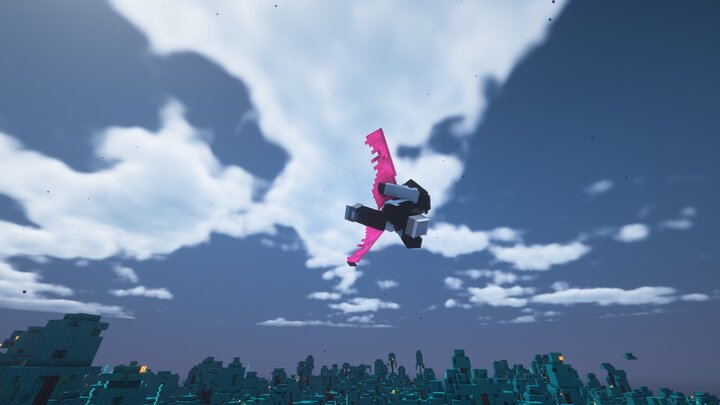 Elytra Skin - Pink phantom wings Minecraft Texture Pack