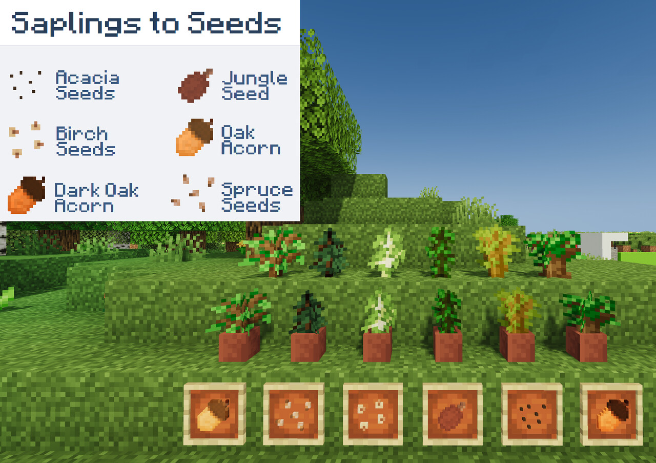 Saplings to Seeds Minecraft Texture Pack