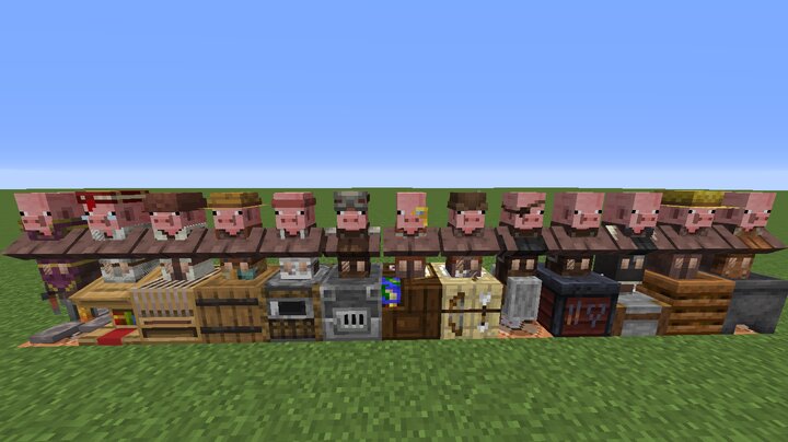 Piglagers - Pig Villagers Minecraft Texture Pack