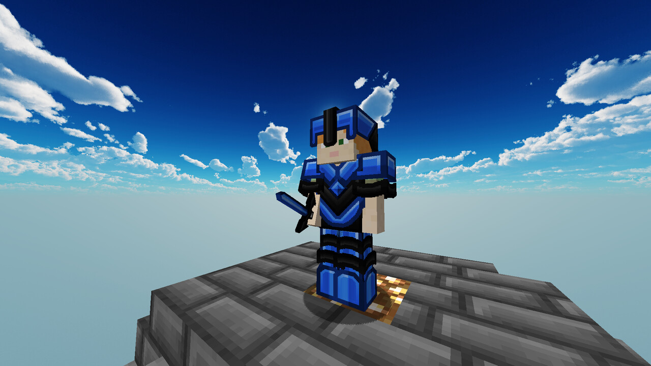 Synthwave V2 [BLUE] 256x Pack Minecraft Texture Pack