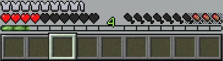 clean UI (armour + bars) Minecraft Texture Pack