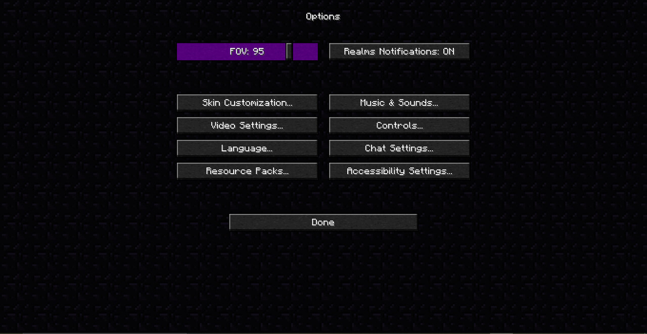 Dark Matter GUI Minecraft Texture Pack