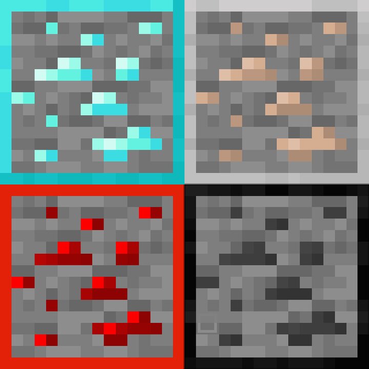 Ore Borders (works with any resource pack) Minecraft Texture Pack