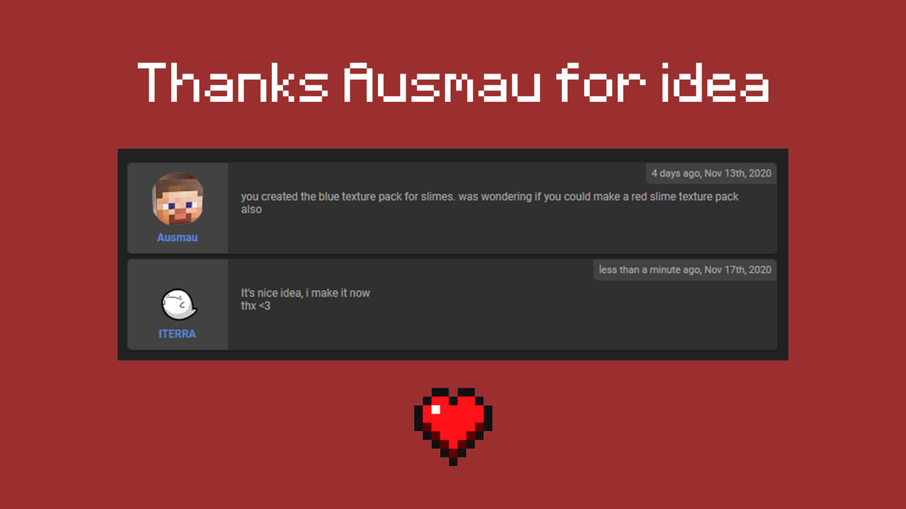 Red Slime Minecraft Texture Pack