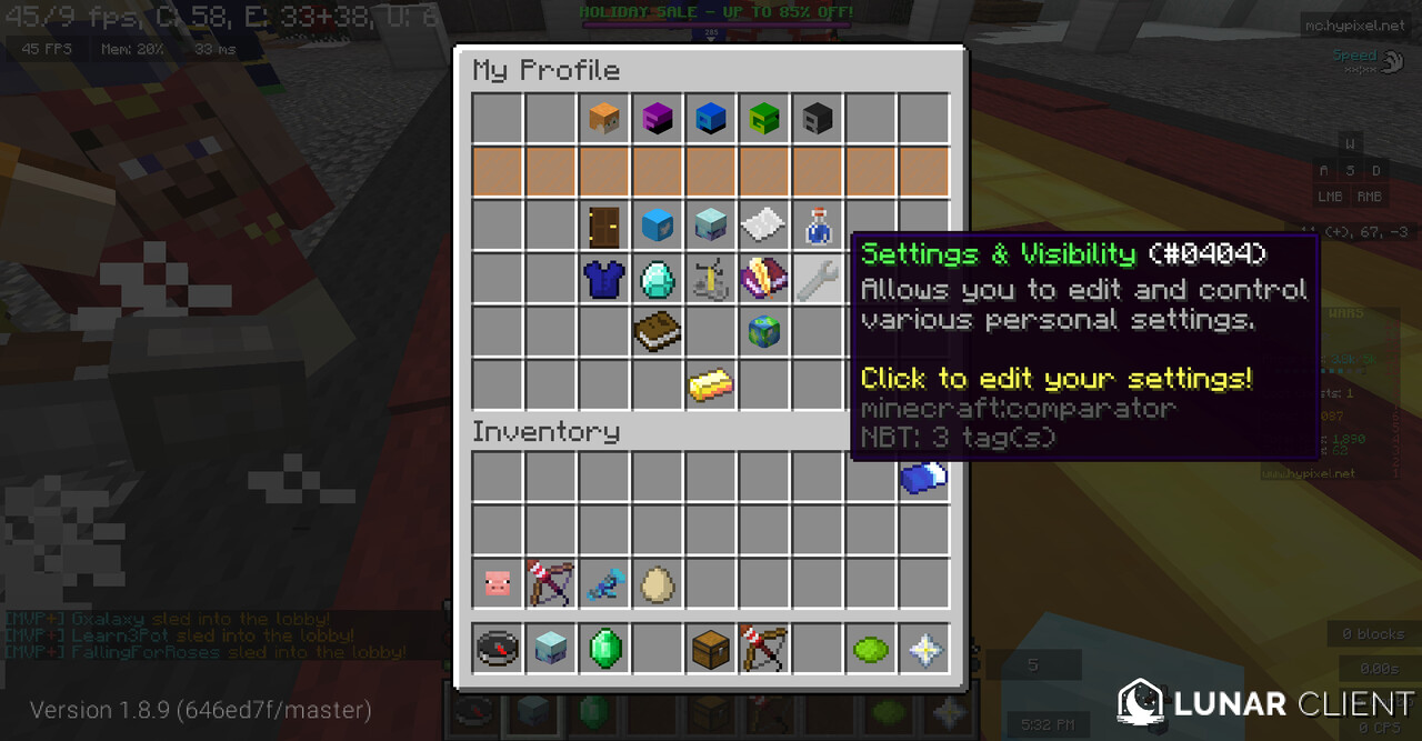 Hypixel Icons Pack + Visual Prot-Armor Minecraft Texture Pack