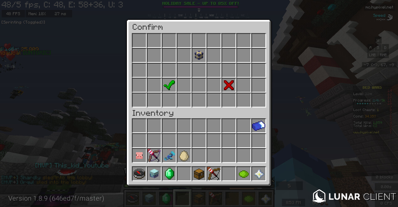 Hypixel Icons Pack + Visual Prot-Armor Minecraft Texture Pack