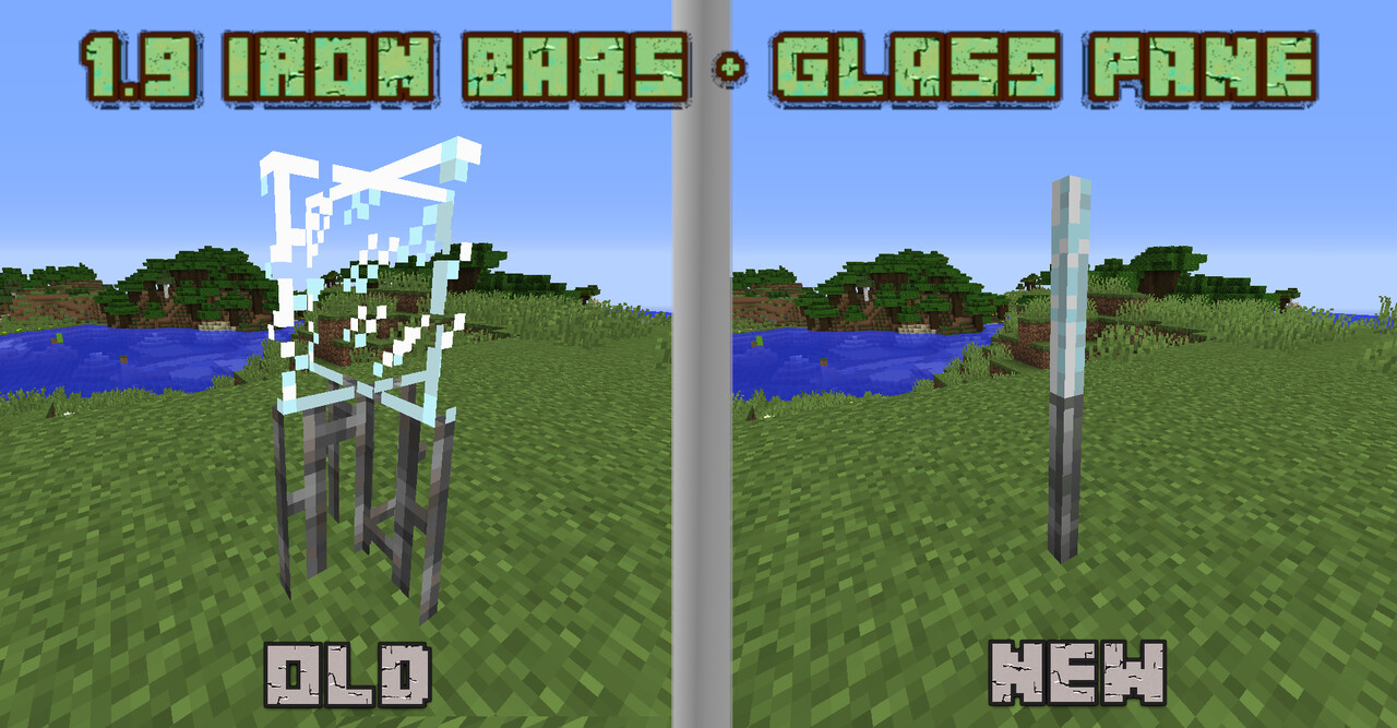 New Default Textures in 1.8.x + Better Beds, Iron Bars, Glass Pane ...