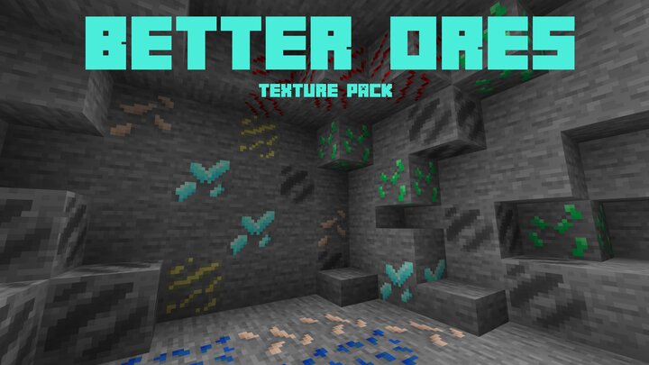 Better Ores (Bedrock Texture Pack) Minecraft Texture Pack