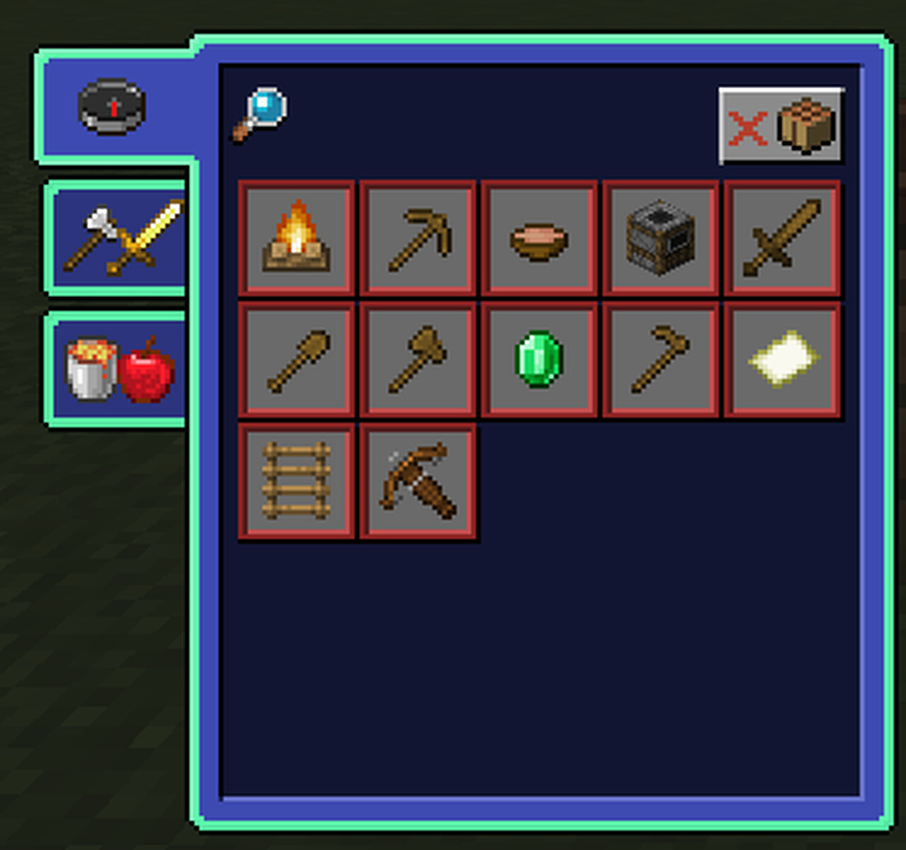 Blue and Mint Green GUI Minecraft Texture Pack