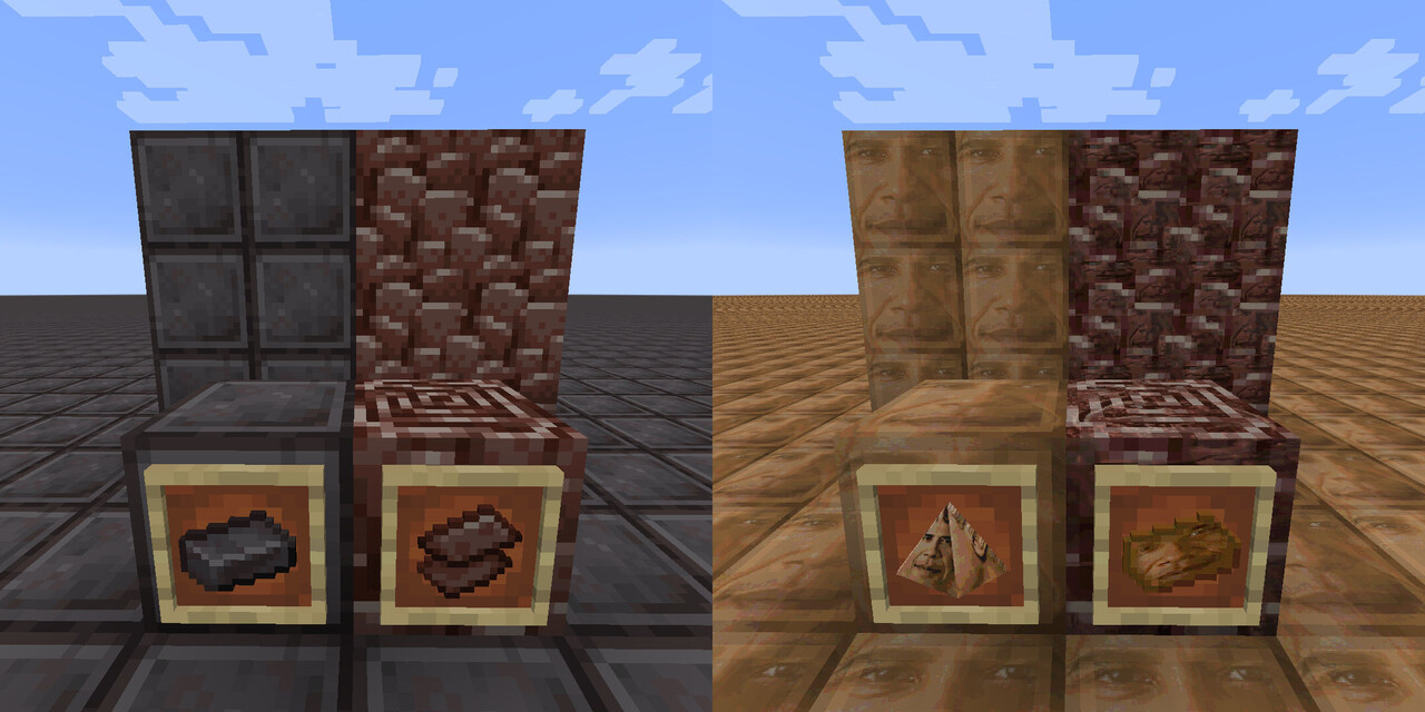 Netherite but it's Obamium Minecraft Texture Pack