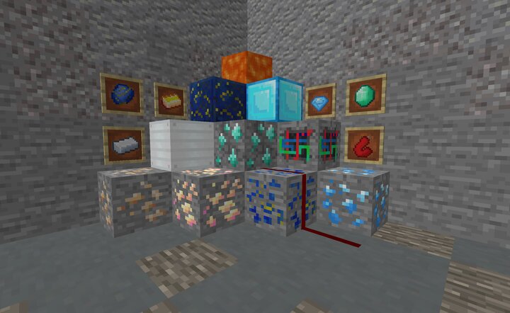 Different Ores Minecraft Texture Pack