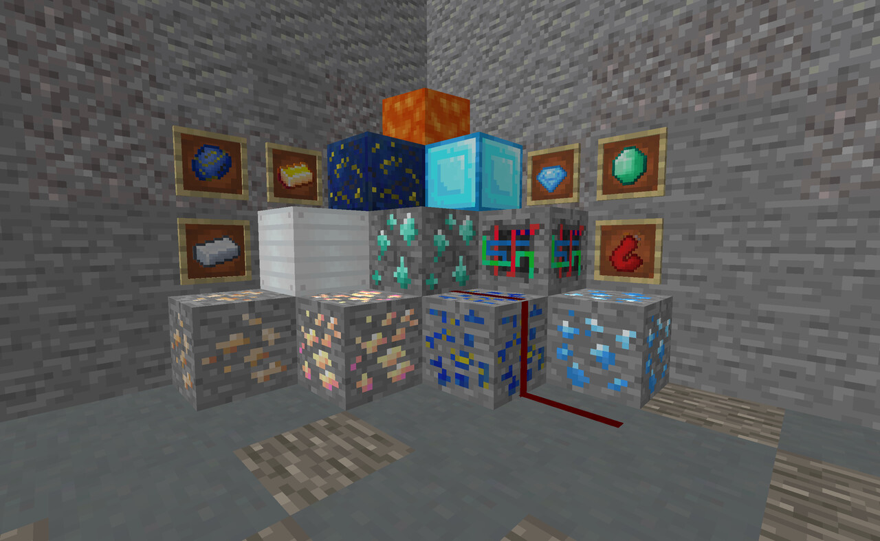 Different Ores Minecraft Texture Pack