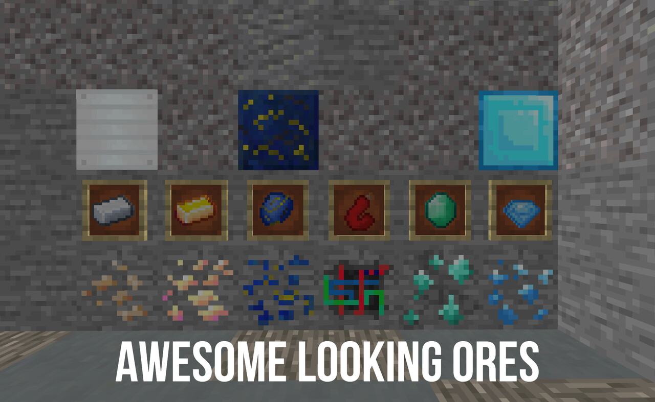 Different Ores Minecraft Texture Pack