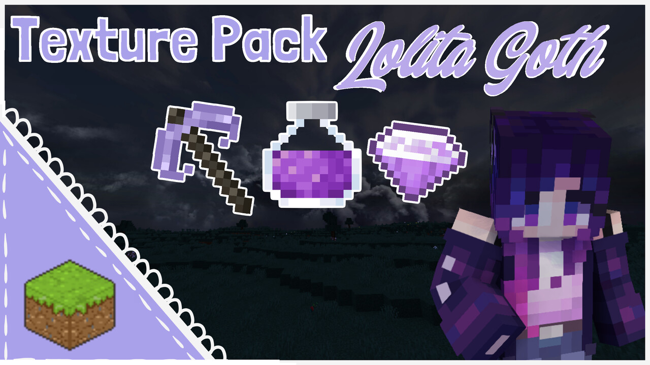 Gothic Lolita Texture Pack 1.16.1+ Minecraft Texture Pack