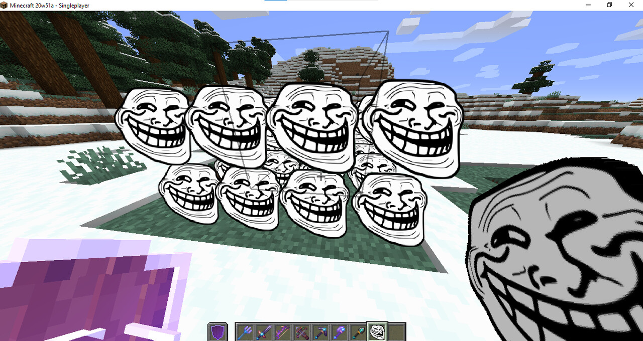 Troll face barrier Minecraft Texture Pack