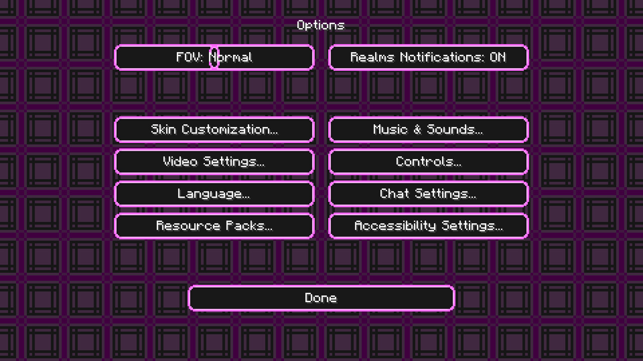 Pink GUI Minecraft Texture Pack