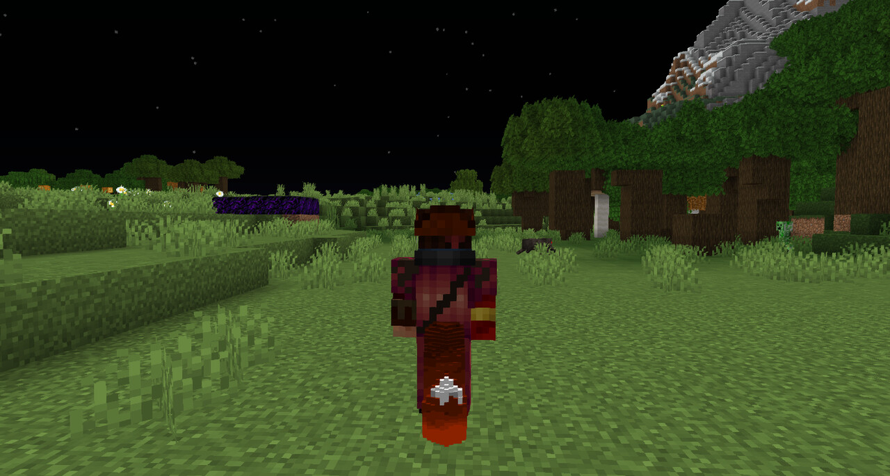 Red Fox tail - 1.16 - Optifine need - 3d Minecraft Texture Pack