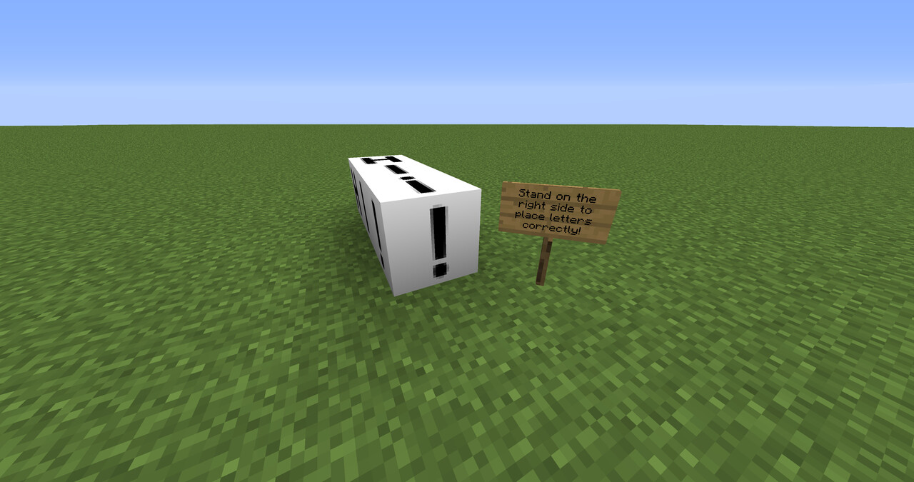 Letter Blocks 1.12 - 1.15 - 1.16 Minecraft Texture Pack