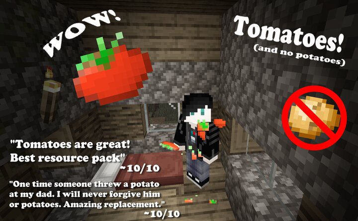 Potatoes to Tomatoes Minecraft Texture Pack