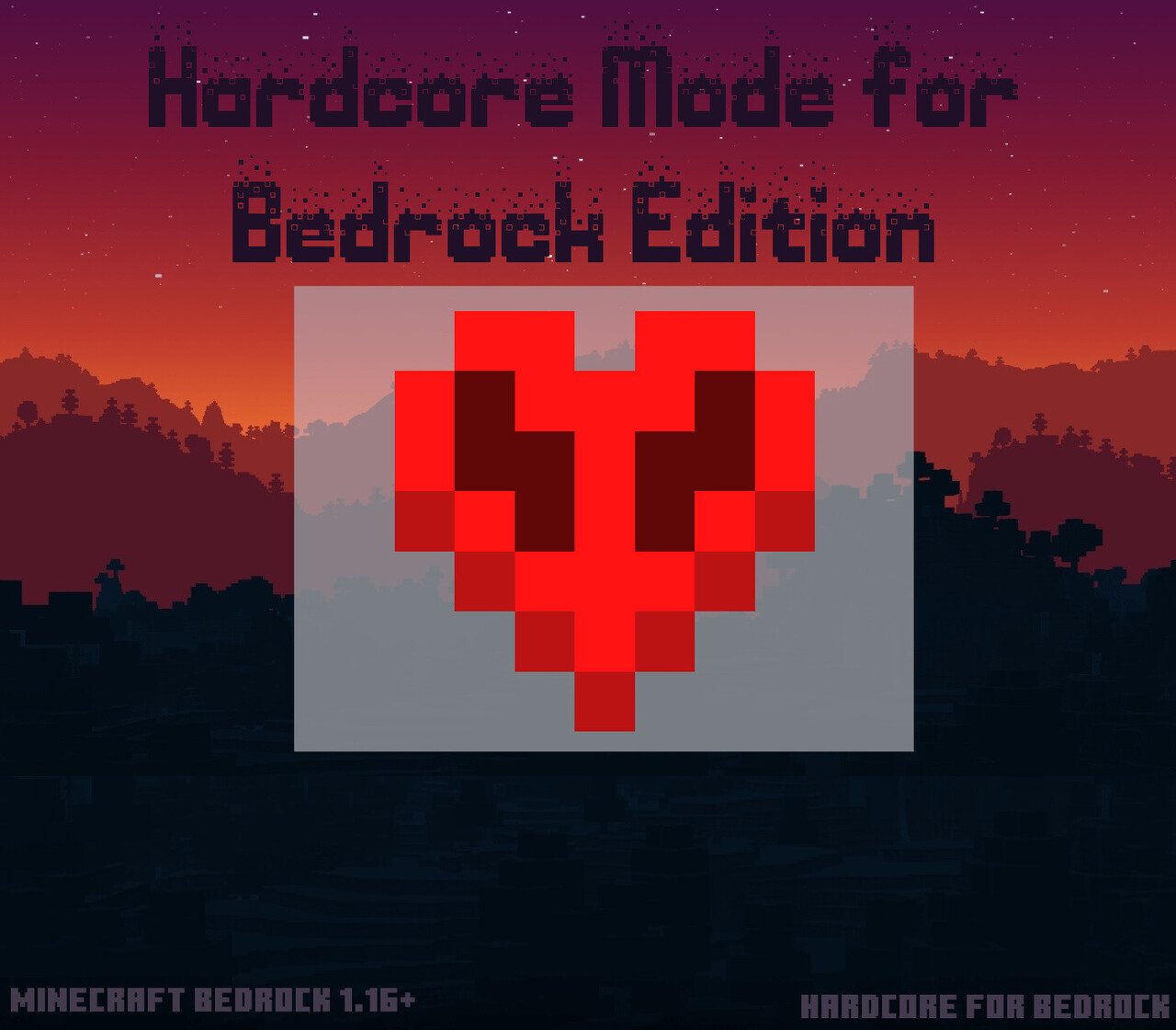 Hardcore Mode for Bedrock Edition Minecraft Texture Pack