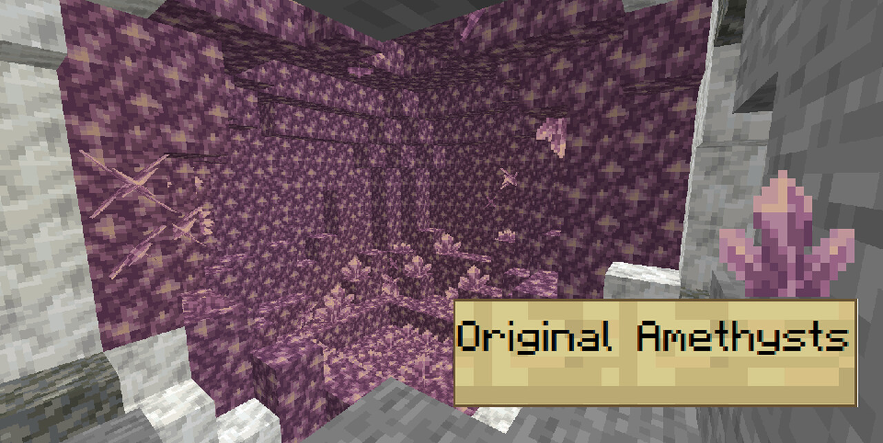 Original Amethyst Crystal Minecraft Texture Pack