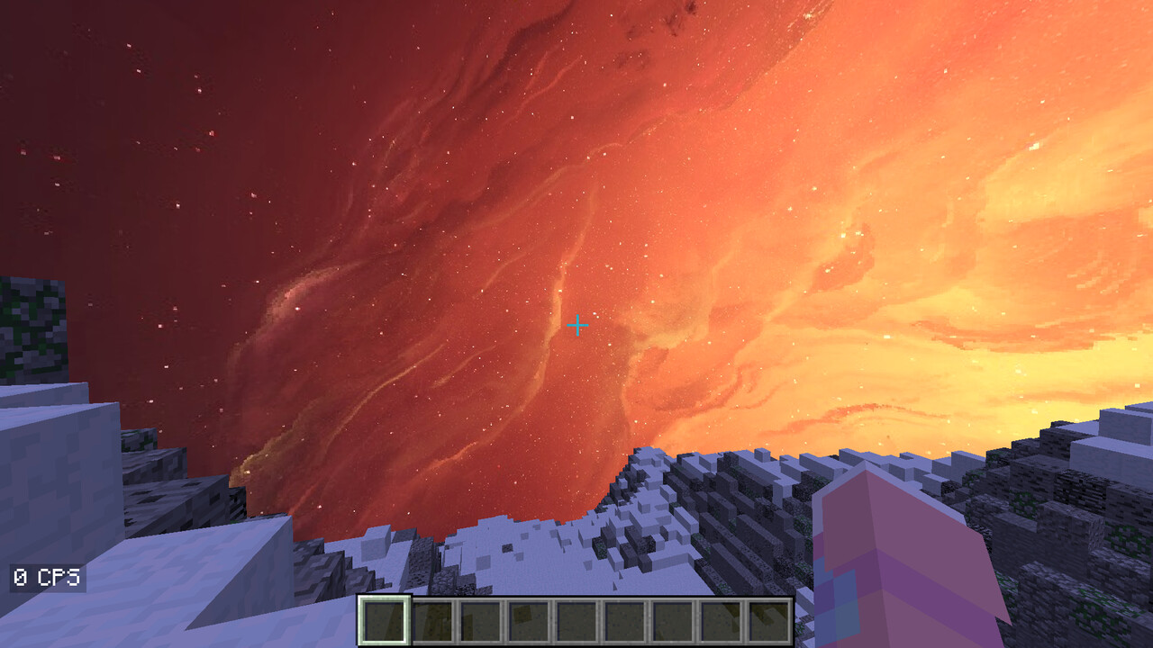 Orange Cosmos Night Sky (custom sky overlay!) Minecraft Texture Pack
