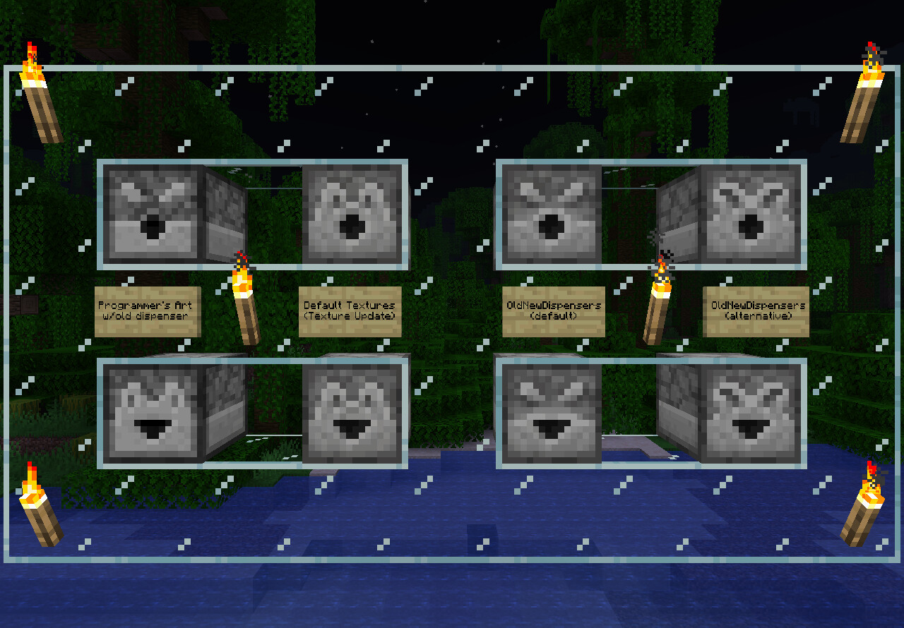 Old New Dispensers Minecraft Texture Pack
