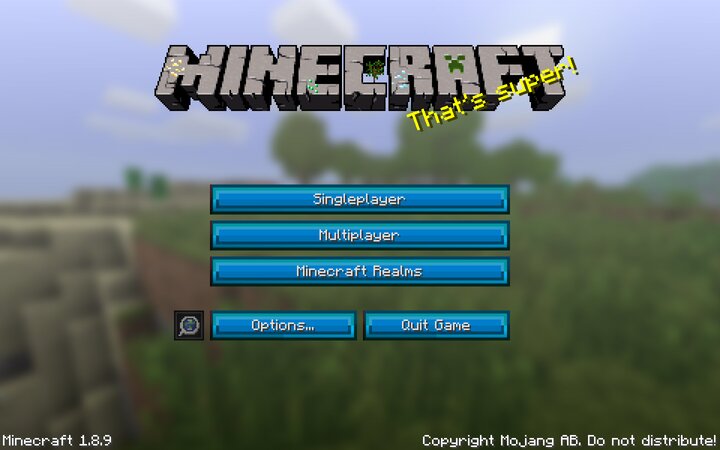 Simple Blue and Green GUI Minecraft Texture Pack