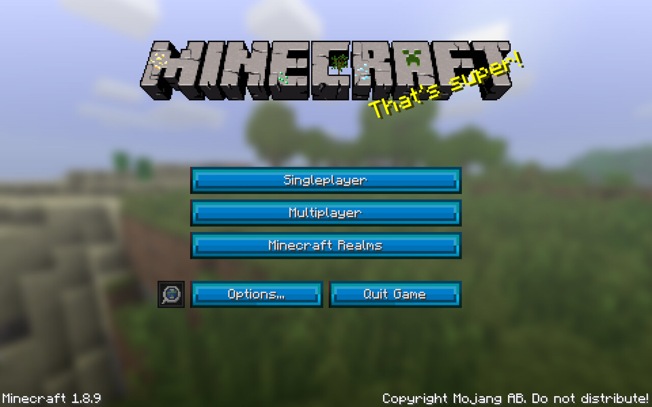 Simple Blue and Green GUI Minecraft Texture Pack