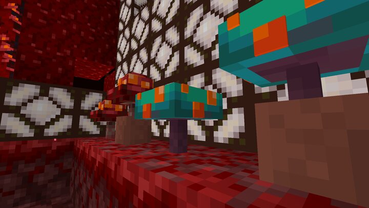 Better 3D Nether Mushrooms Minecraft Texture Pack
