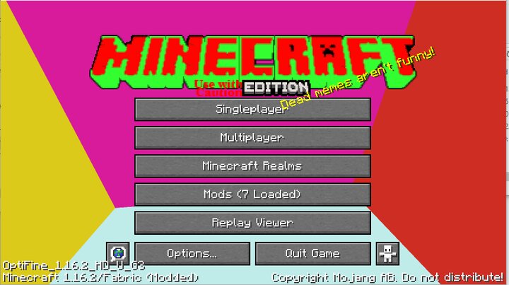 Use With Caution Minecraft Texture Pack