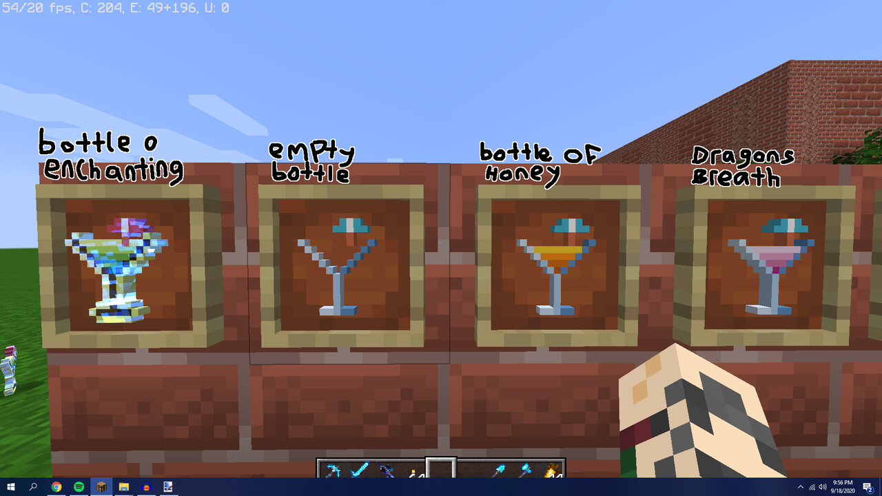 Bottles to Glasses Minecraft Texture Pack