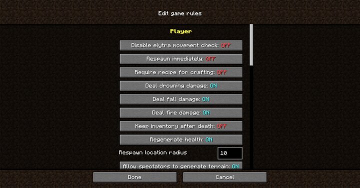 Colored OnOff Buttons Minecraft Texture Pack