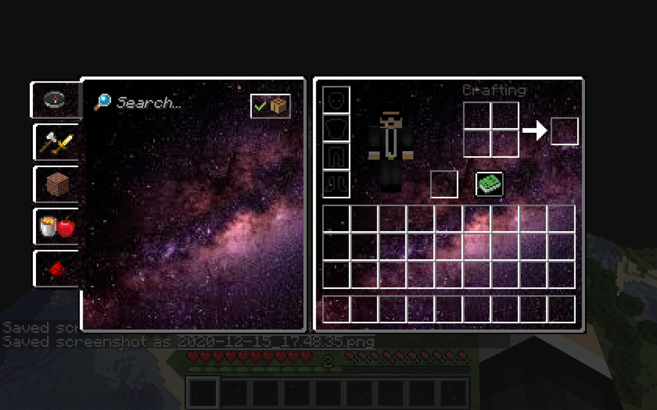 Galaxy GUI Minecraft Texture Pack