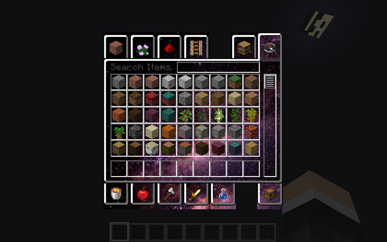 Galaxy GUI Minecraft Texture Pack