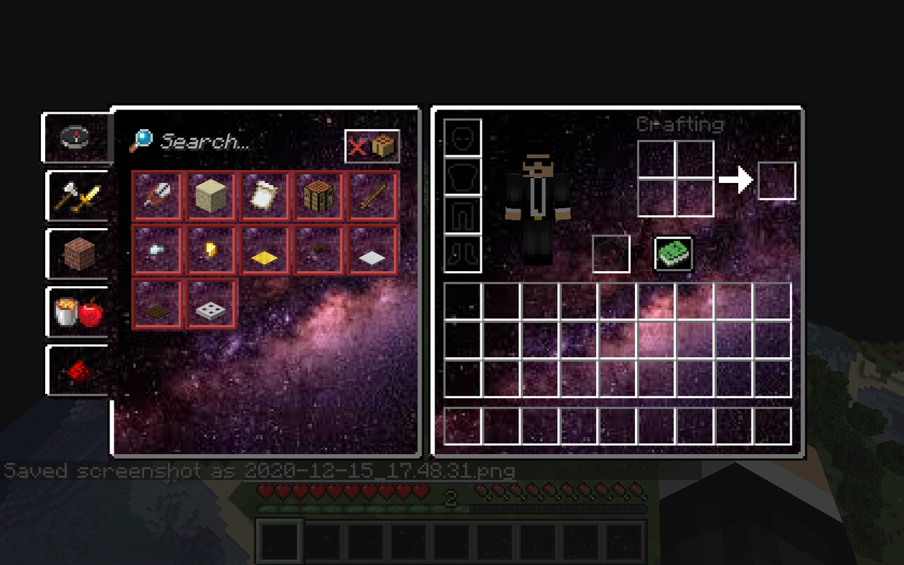 Galaxy GUI Minecraft Texture Pack