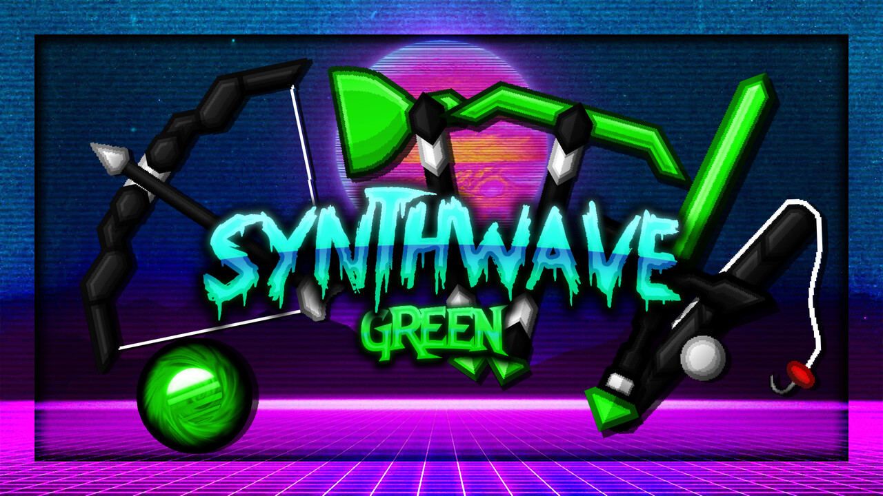 Synthwave V2 [GREEN] 256x Minecraft Texture Pack
