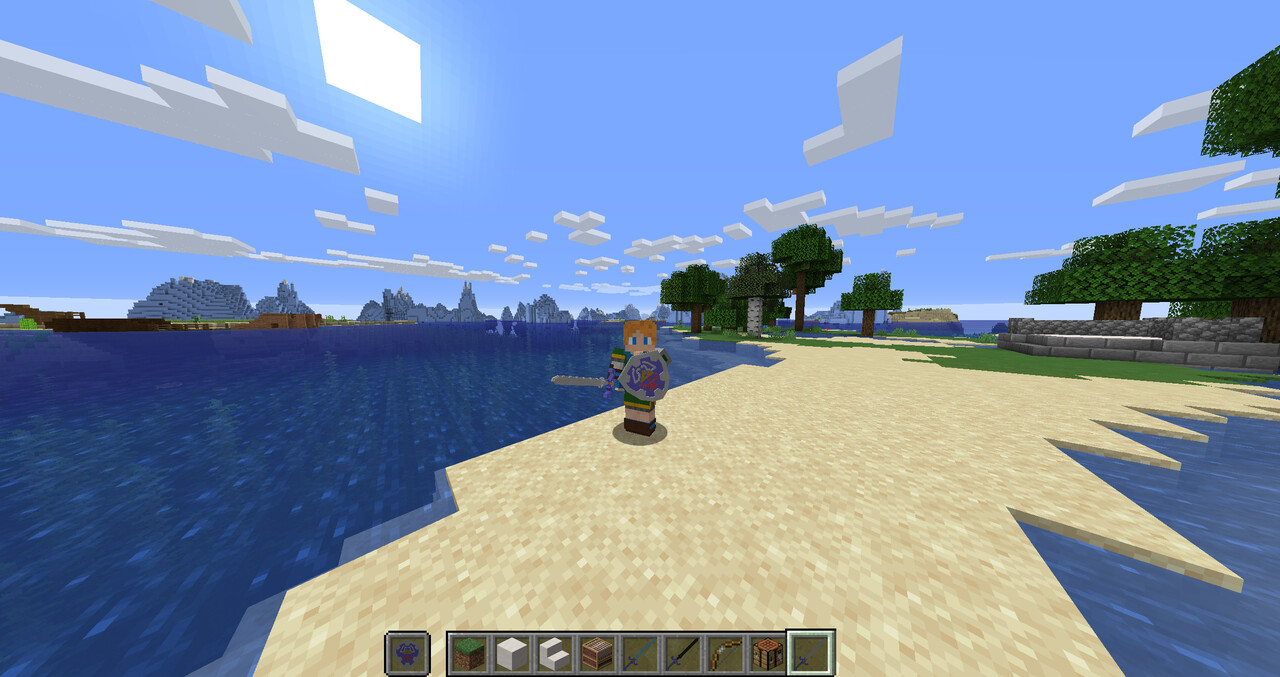 3D Hylian Shield and Master Swords Minecraft Texture Pack