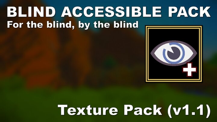 BLIND ACCESSIBLE PACK (Version 1.1) Minecraft Texture Pack