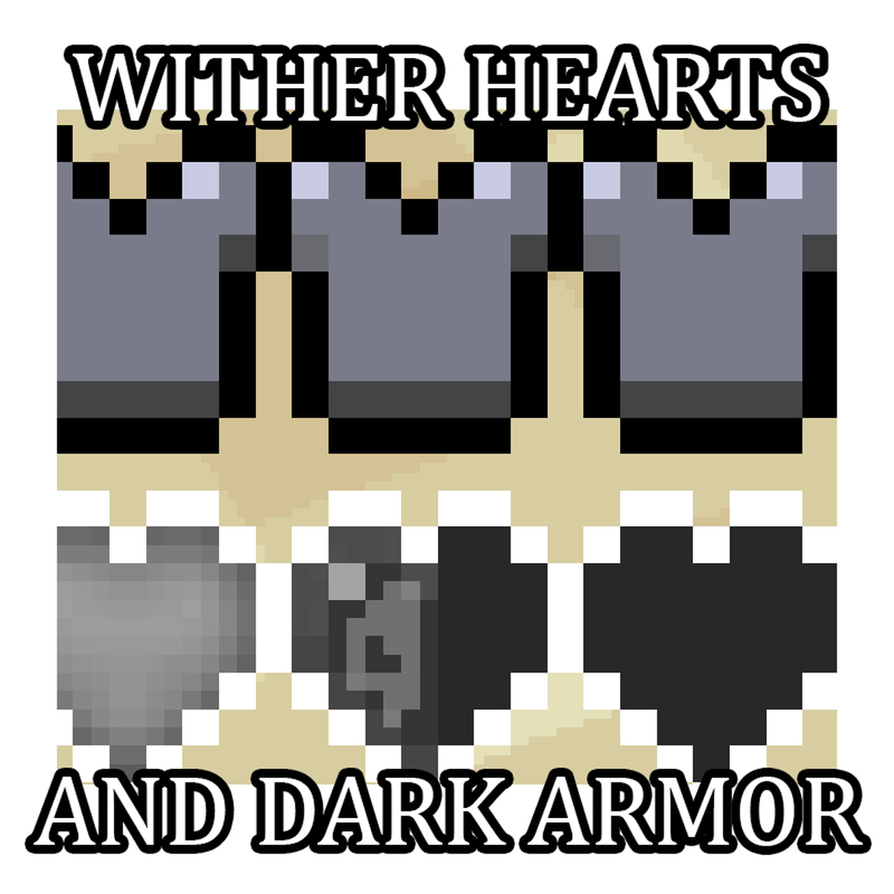 Visible wither hearts & cooler darker armor GUI Minecraft Texture Pack